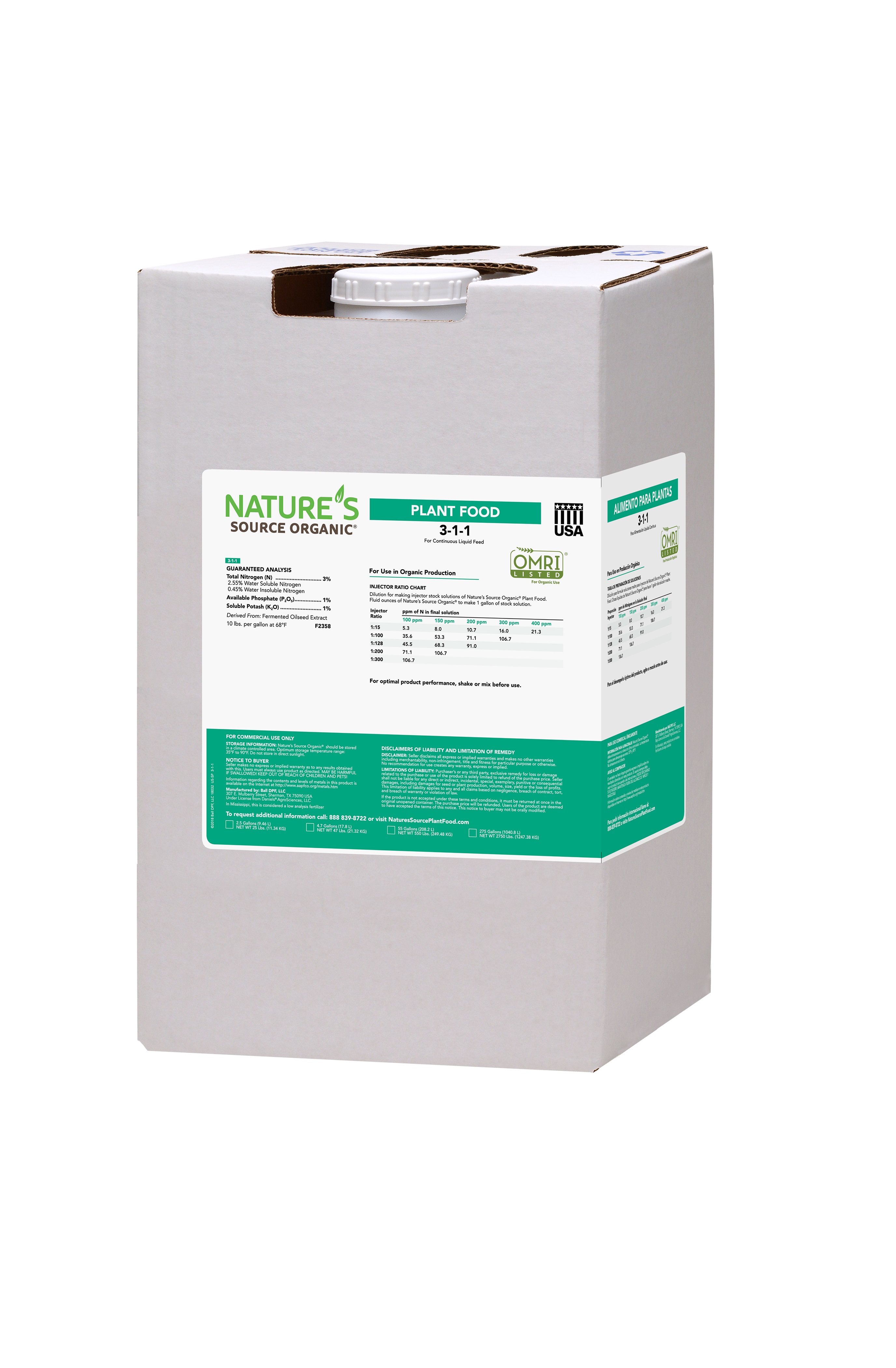 Organic Plant Food 3-1-1 (OMRI Listed) | Store | Nature's Source®